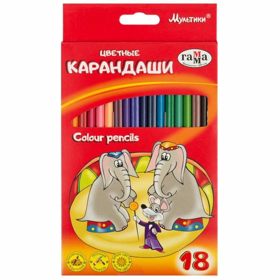 Карандаши 18цв. Гамма "Мультики" (050918_08)