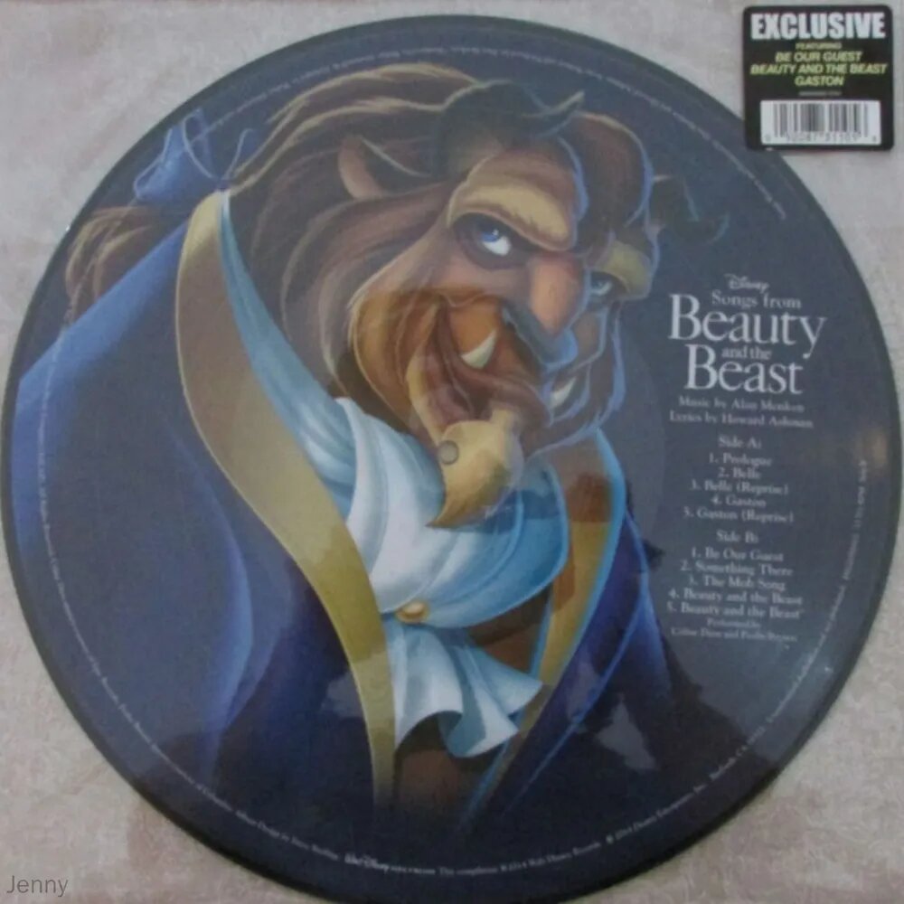 Виниловая пластинка Alan Menken, Howard Ashman - Songs From Beauty And The Beast (Picture Disc, Europe) — фото 1