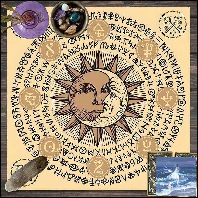 Скатерть 90X90CM для карточных гаданий Таро, мягкий софт