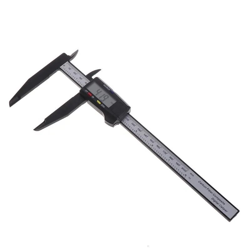 Электронный цифровой штангенциркуль 0-200 мм, Черный Carbon Fiber Composite Digital Caliper