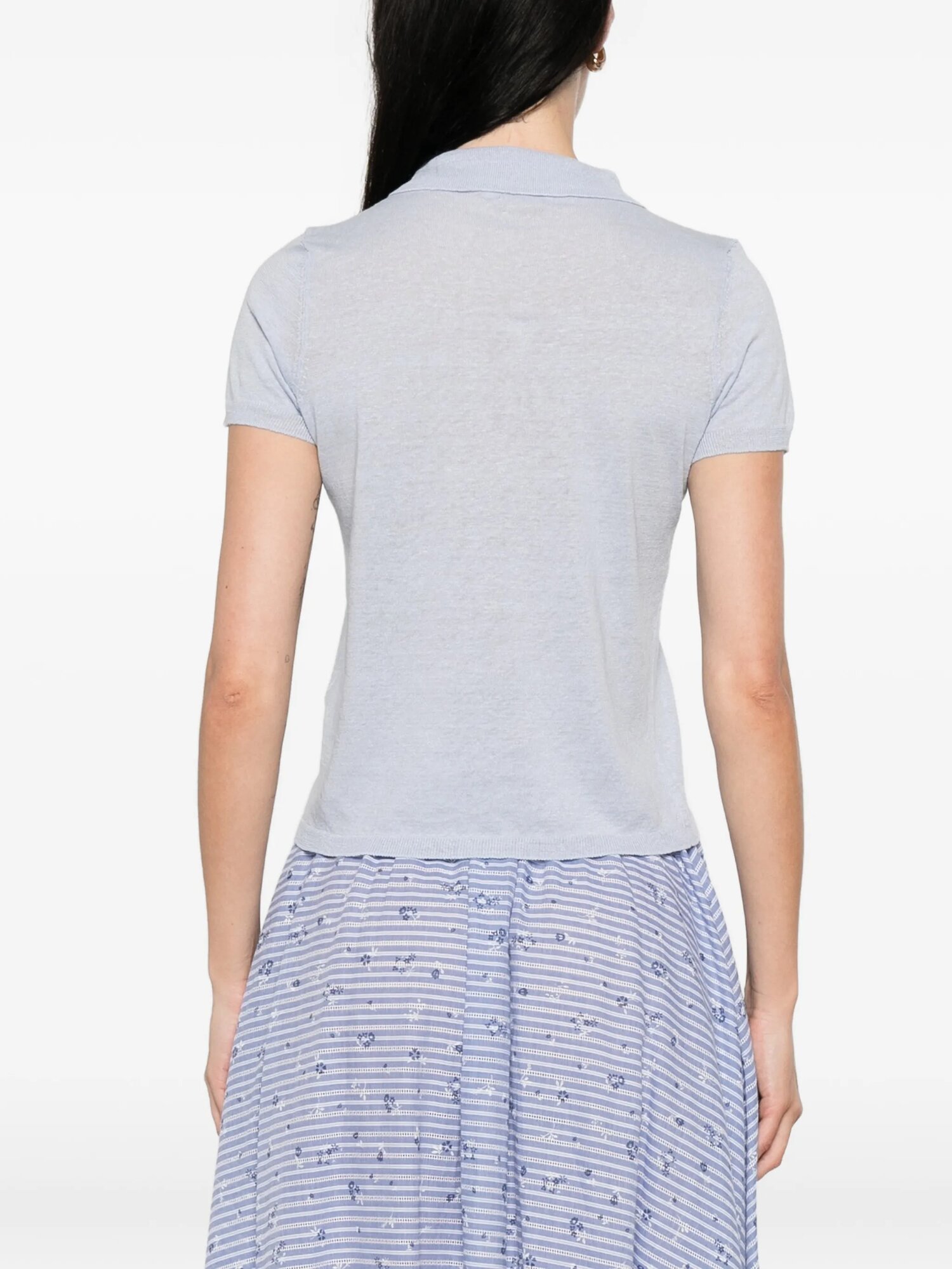 Топ Base Button polo top, размер 44, blue — фото 1