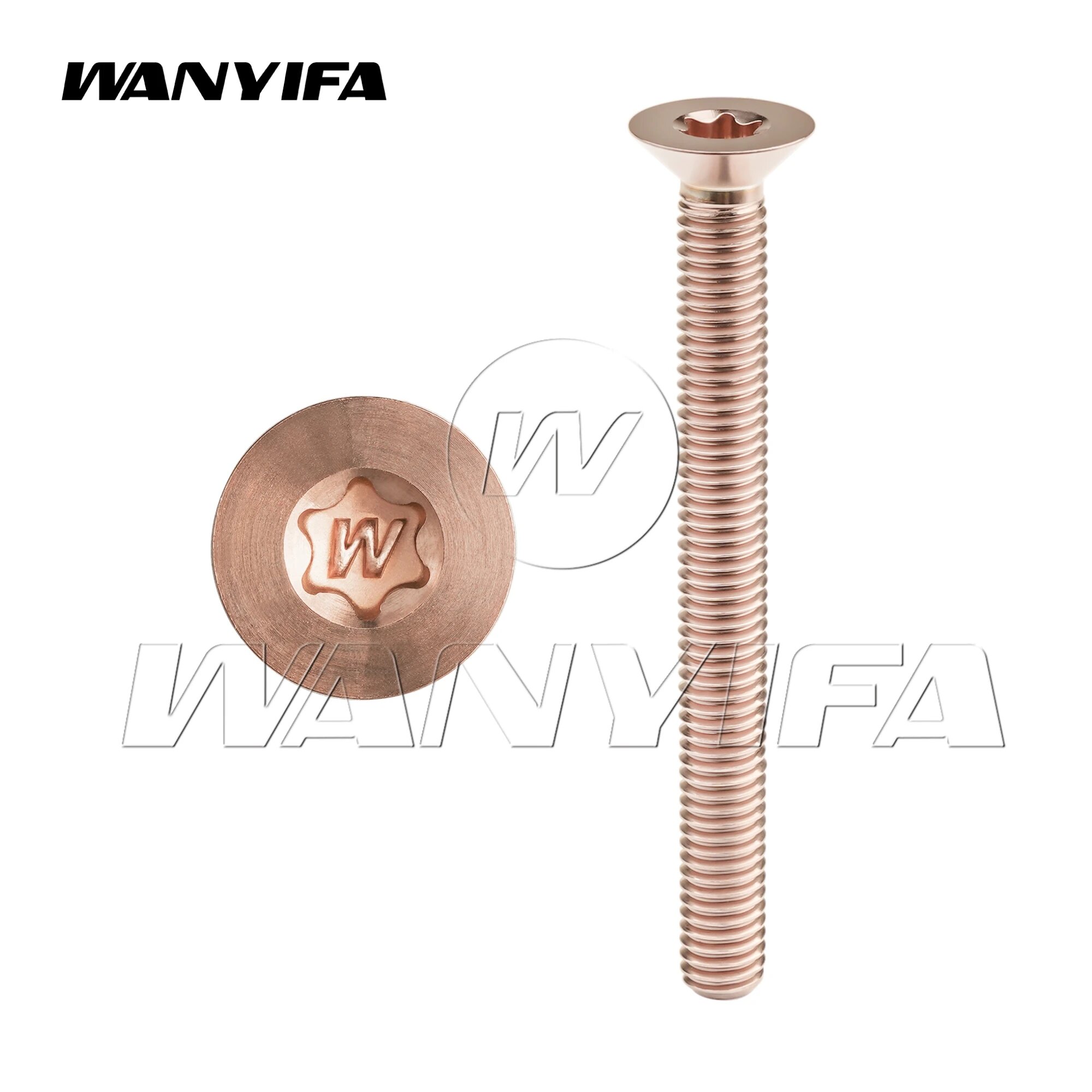 Wanyifa винты титановые Torx M6/M8 10-70 мм M8 T40, Bronze, 20mm