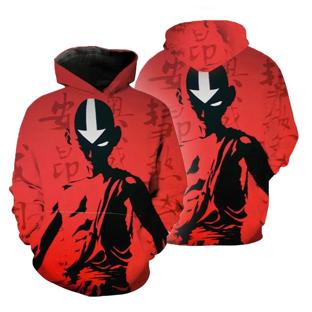 Красная толстовка с капюшоном "Аватар" XXXL, HoodieAirbender201
