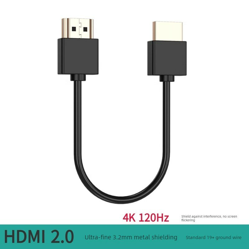 Кабель HDMI короткий, версия 2.0, высококачественный, 4K, для подключения к компьютеру, монитору, приставке, проектору