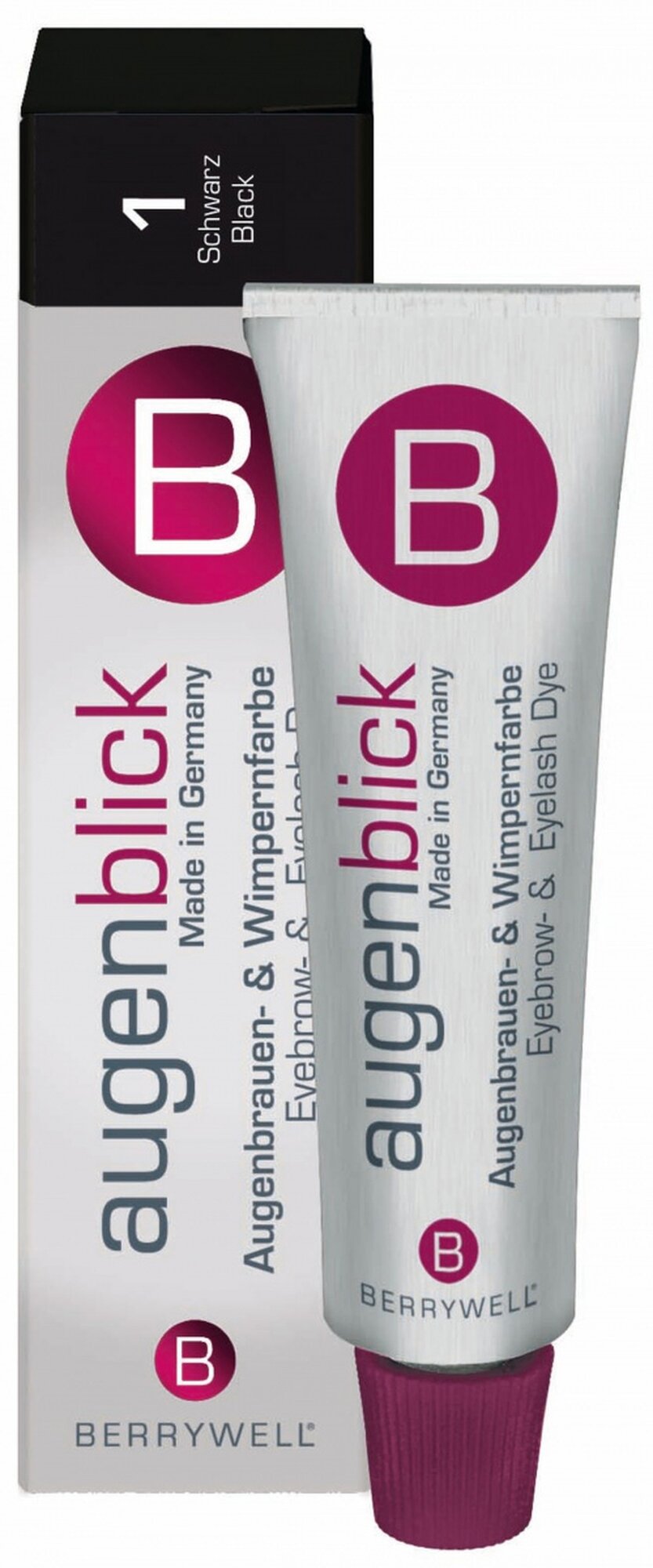 Berrywell Краска для бровей и ресниц, №1 черная 15мл