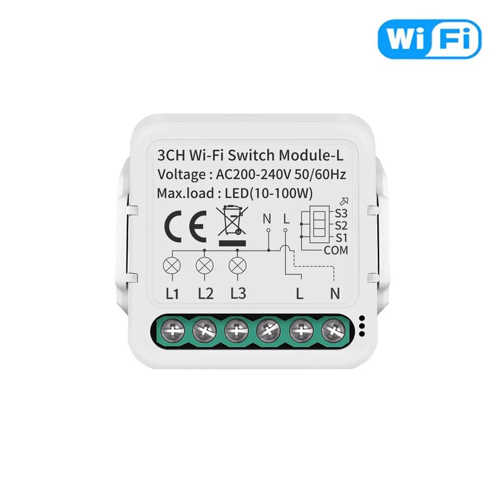 Туйя Умный WiFi Zigbee Светильник 1 2 3 4 Нет нейтральной линии