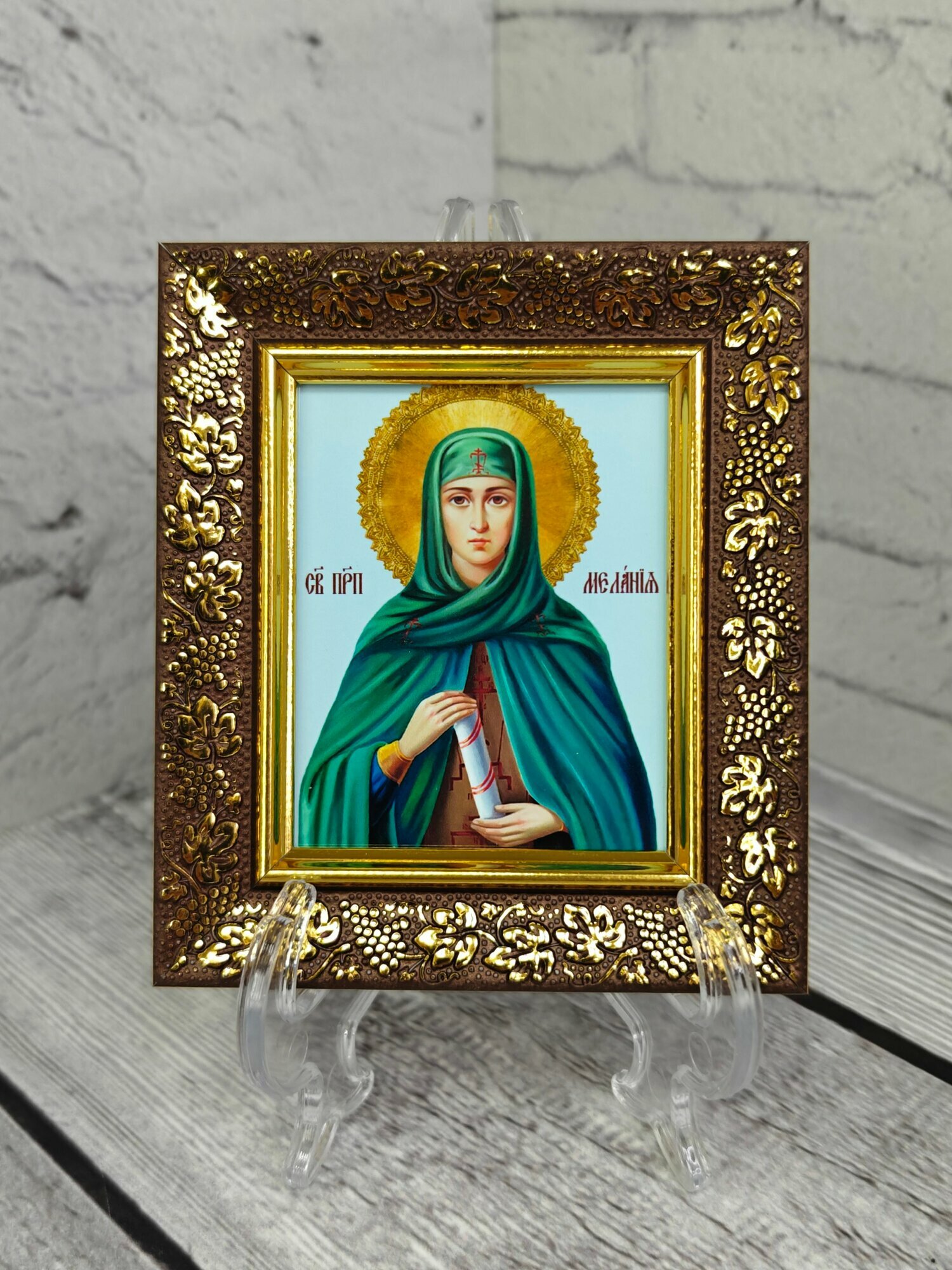 Икона Мелания (Милана) Римляныня, Вифлеемская, Палестинская, Преподобная, 8,5х10 см