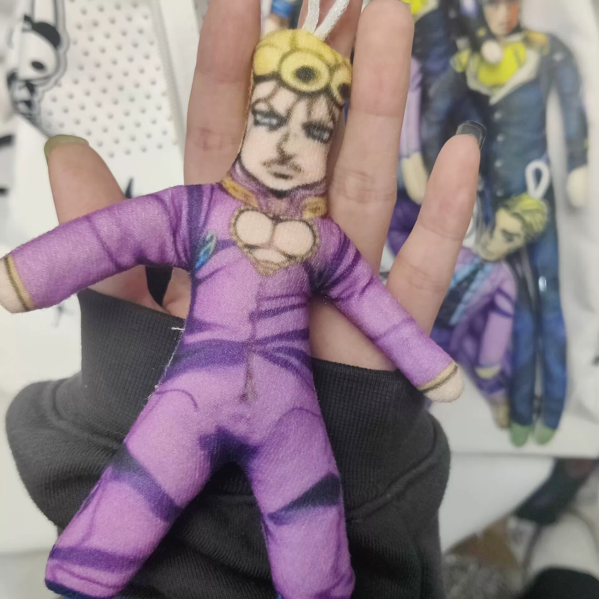 Коллекционная мини-фигурка мыши Кокко ди 9 из JoJo's Bizarre Adventure, фиолетовый, 12 см, с железной проволокой