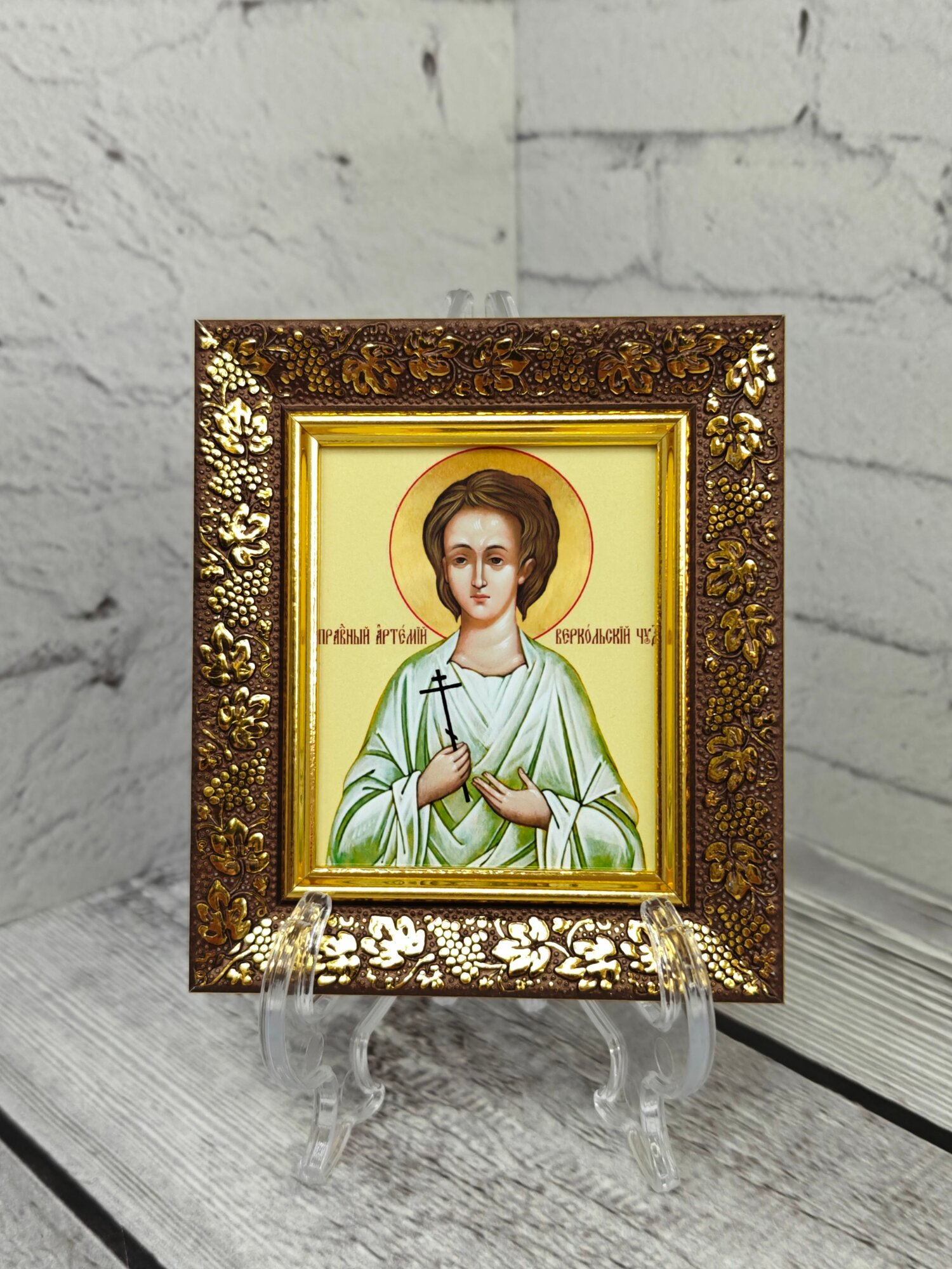 Икона Артемий (Артем) Веркольский, 8,5х10 см