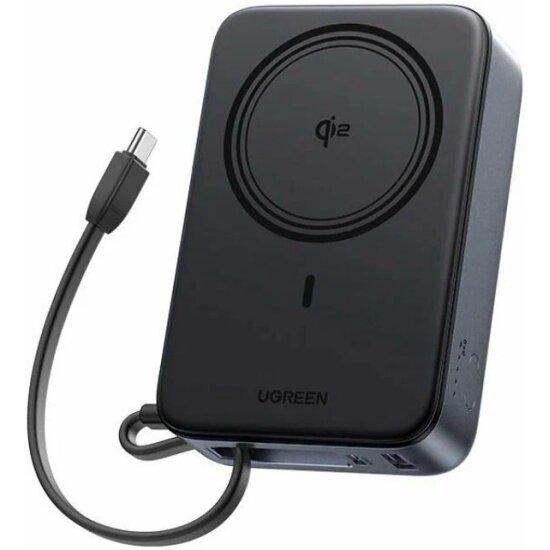 Внешний аккумулятор Ugreen PB567 20000mAh QI2 15W Magnetic (55450B) серый космос