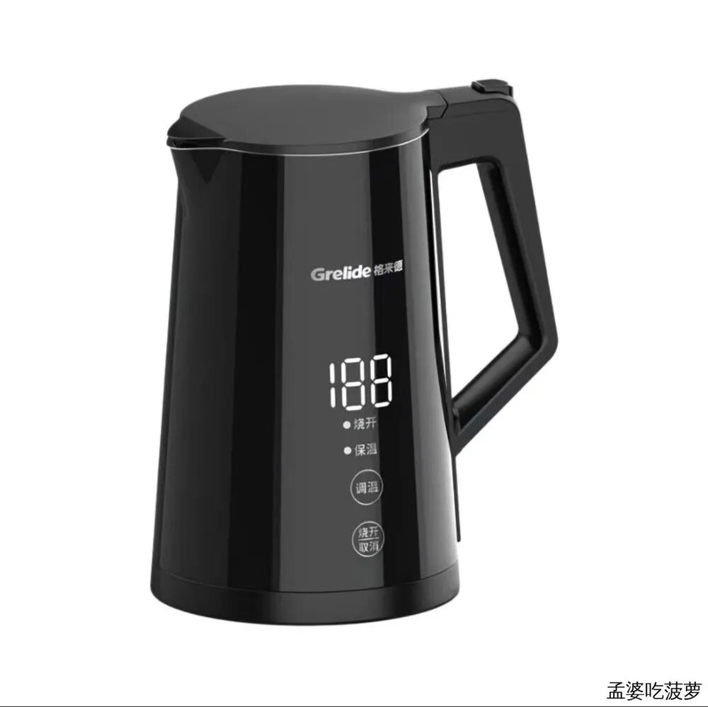 JuTongGuoJi Электрический чайник Powerspace-SK1 K, черный, пластик, 1.7л