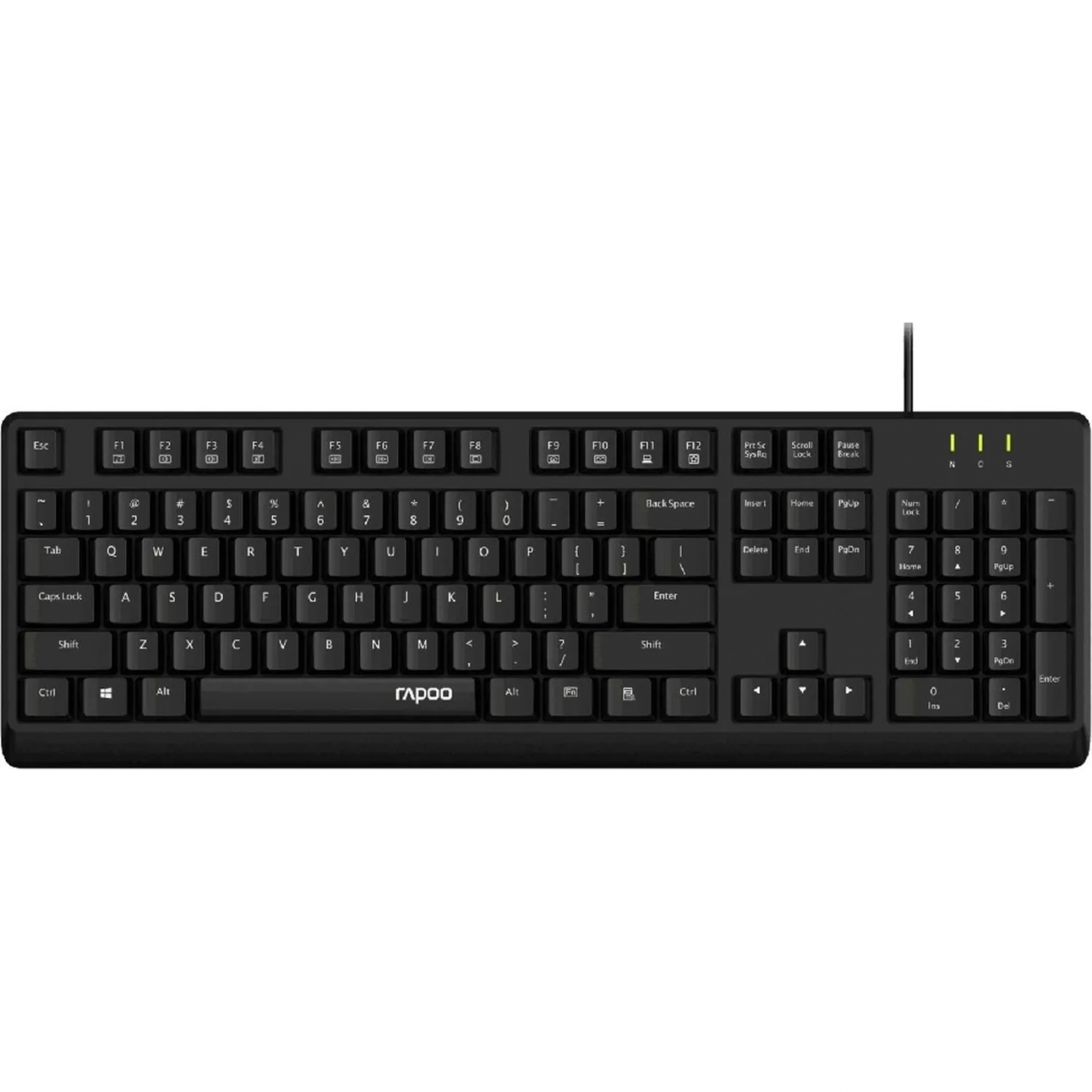 Клавиатура RAPOO проводная NK1900, цвет - черный 2333719