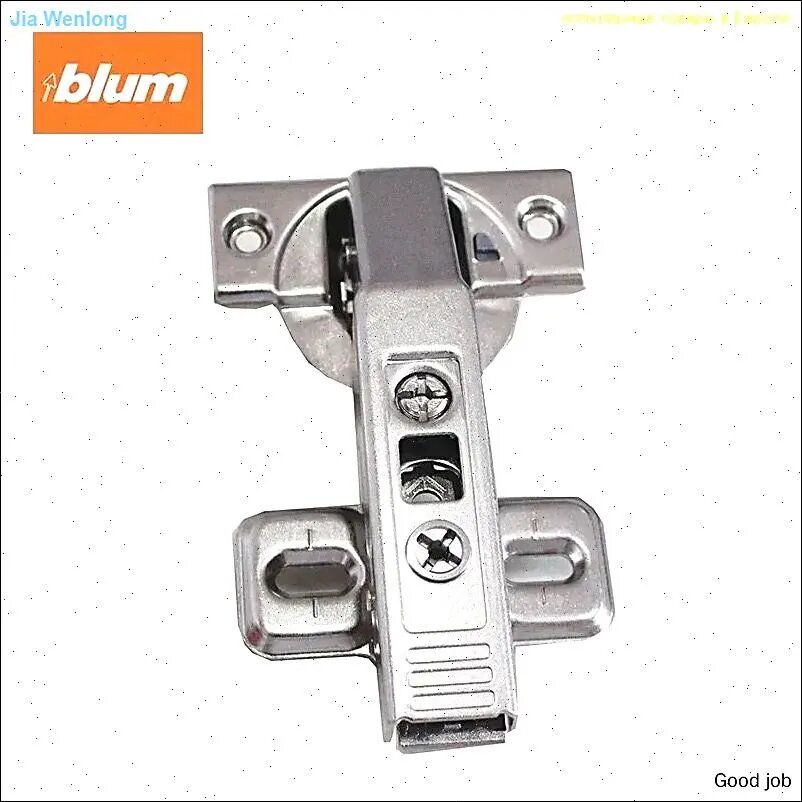 Петля мебельная Blum угловая 95° под фальшпанель 2 шт. для мебели серебристого цвета — фото 1