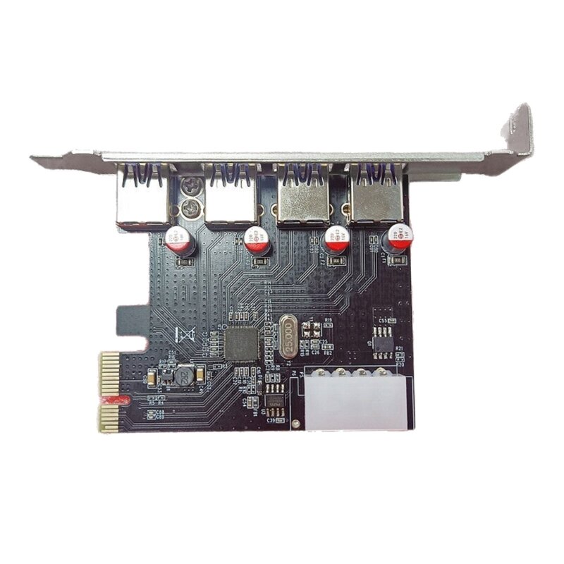 Адаптер USB3.0 PCIE PCIE на 4 порта USB-адаптер расширения Карта-конвертер контроллера USB3.0 PCIe для настольного ПК