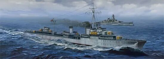 Trumpeter Эсминец Z-43 ВМС Германии, 1944 1:700 Эсминец Z-43 ВМС Германии, 1944 Сборная модель судна