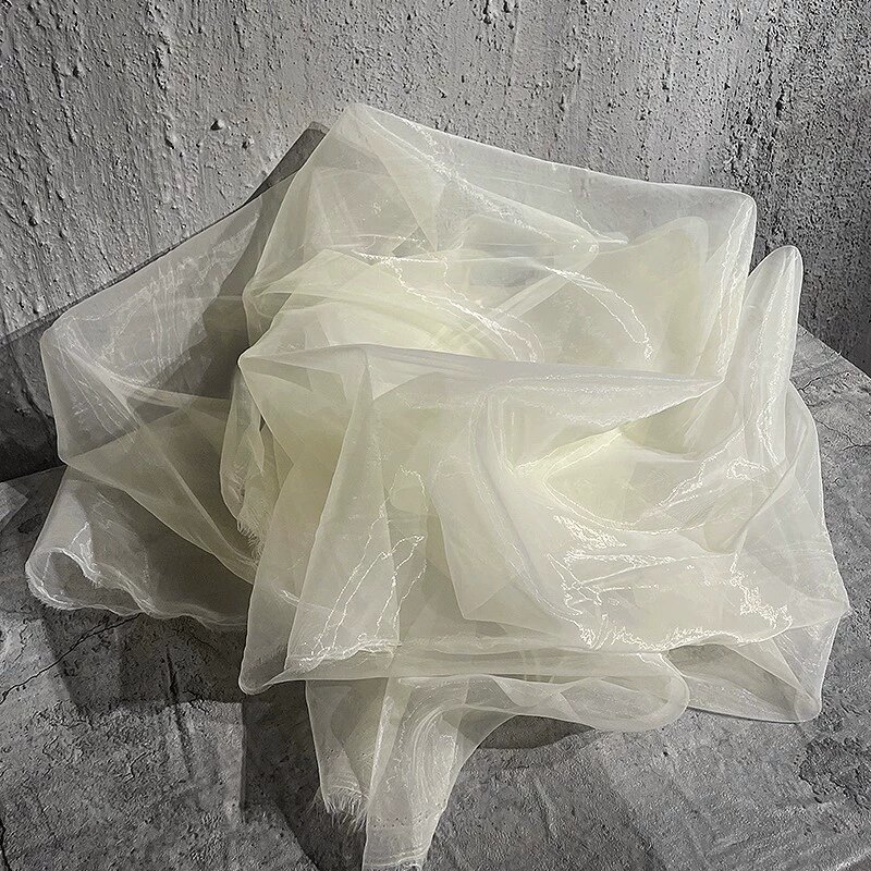 Водостойкая органза, прозрачная тонкая мягкая сетчатая ткань для свадебных платьев, дизайнерская ткань для ханьфу и