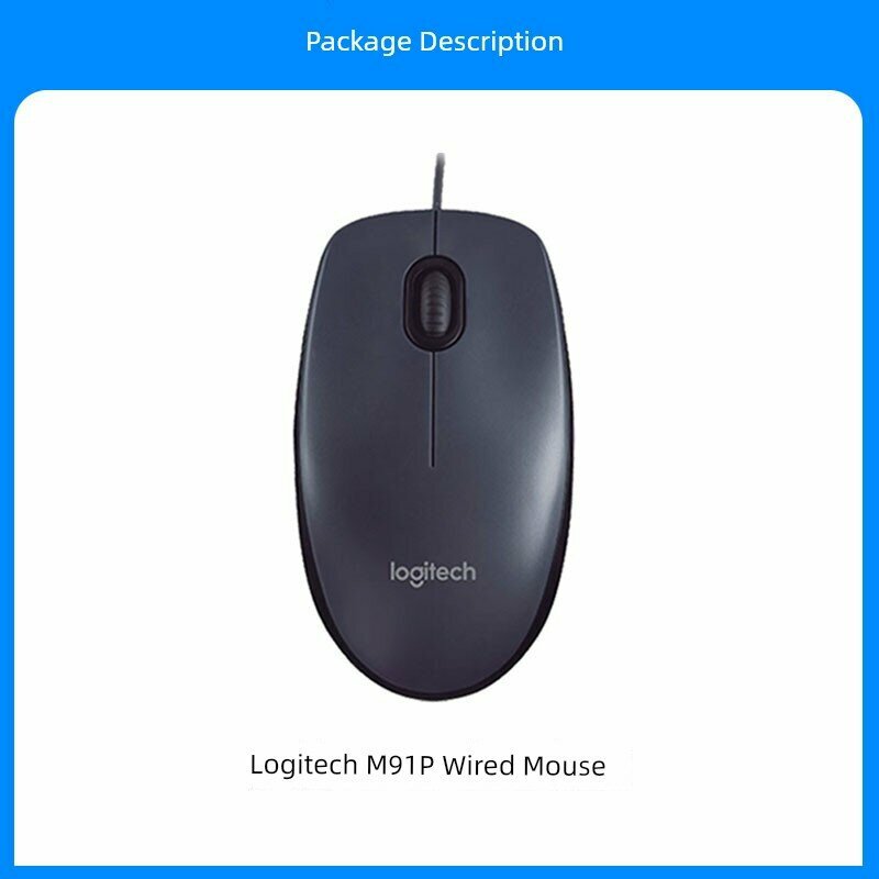 Logitech M91P Проводная компьютерная мышь базовой модели для настольных и ноутбучных ПК