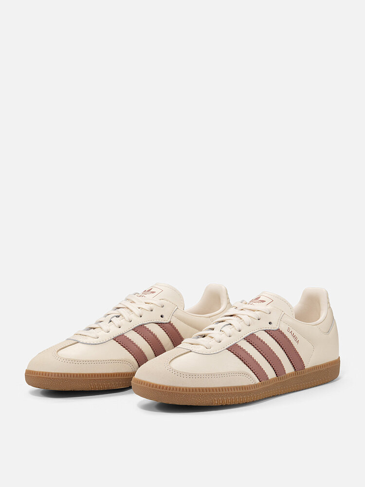 Кроссовки adidas Samba OG, полнота 6 (RU)/ на среднюю стопу, размер 36, кремовый — фото 1