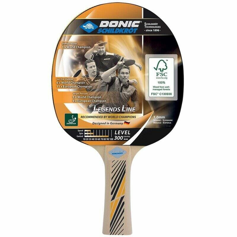 DECATHLON ракетка для настольного тенниса Donic Legends 300 FSC, вогнутая, разноцветный