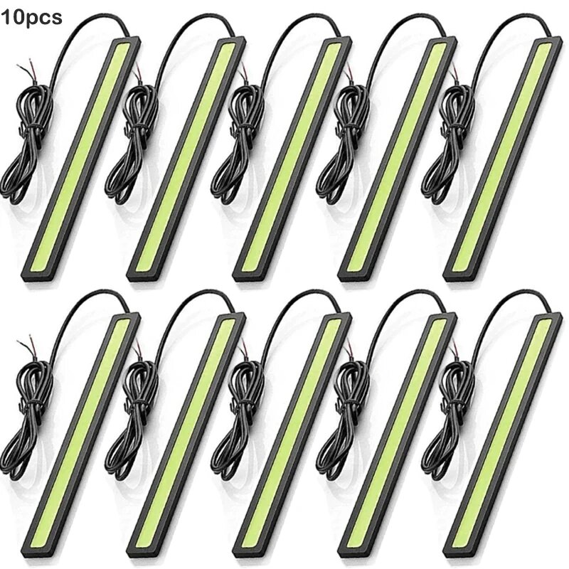 Комплект Из 10 Сверхъярких Светодиодных Дневных Ходовых Огней (ДХО) 17 См COB, Ice blue