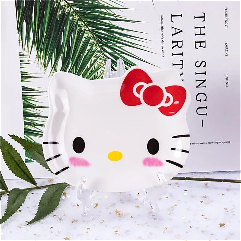 Меламиновая тарелка с Hello Kitty / Креативная посуда для детей / Прочная тарелка 9.5 дюйма для дома