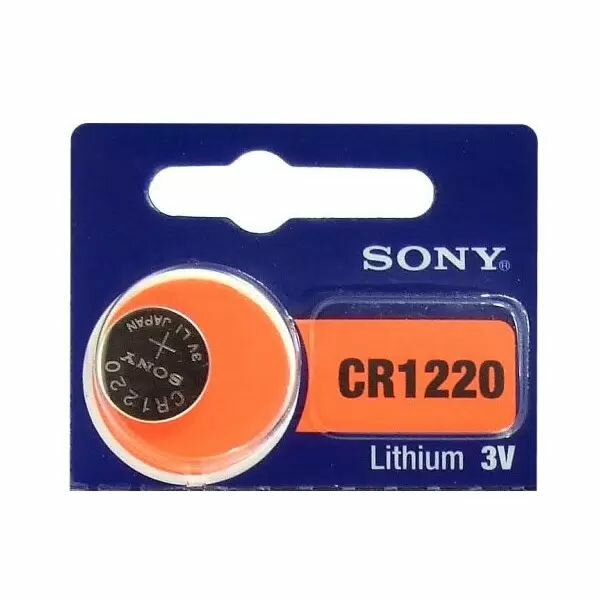 Батарейка литиевая Sony CR1220 3В 1 шт в блистере для брелоков, часов и медицинских приборов