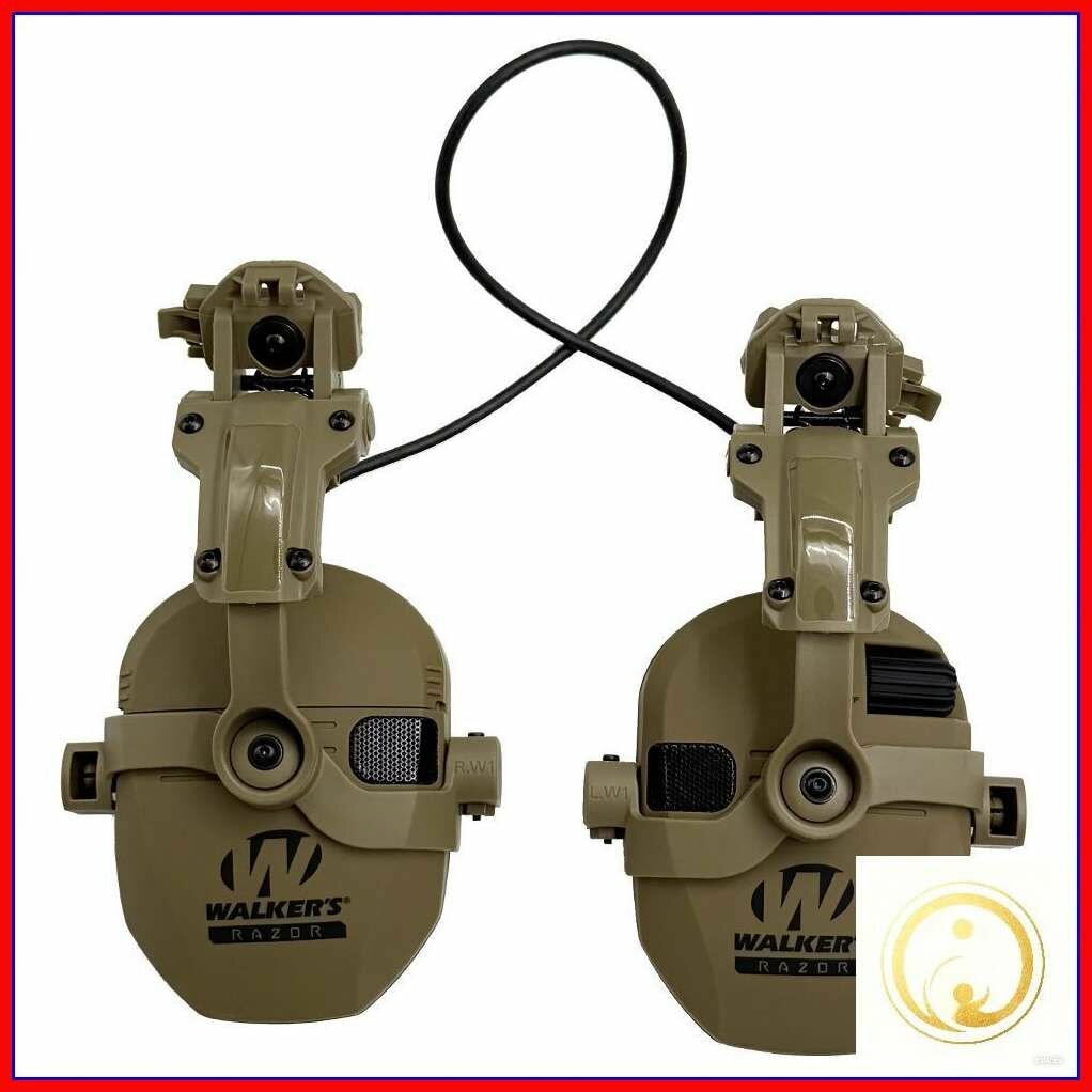 Тактические наушники Walker's Razor Tactical Helmet, версия премиум-класса с шумопоглощением и звукоснимателями для охоты