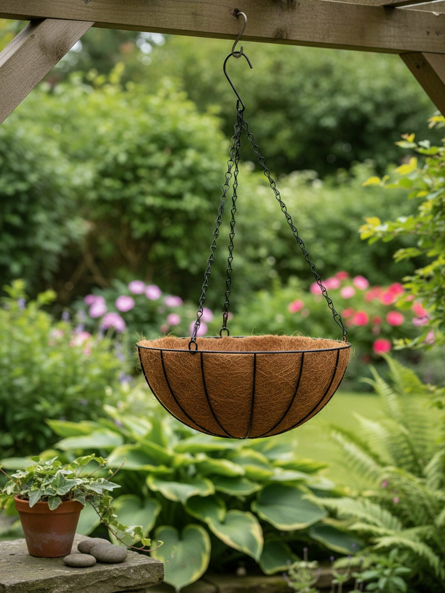 Кашпо подвесное 30 см, круглое, Волокно, Y4-4027