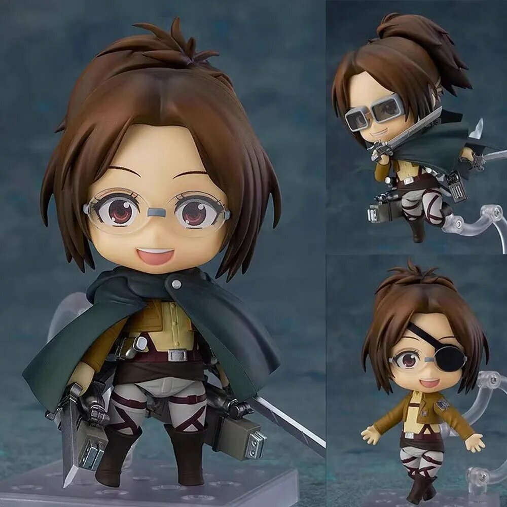 Фигурка нендороида атака титанов обзорные культуры Ханджи Зоэ / Attack on Titan Hange Zoe Подарки для болельщиков 10 см