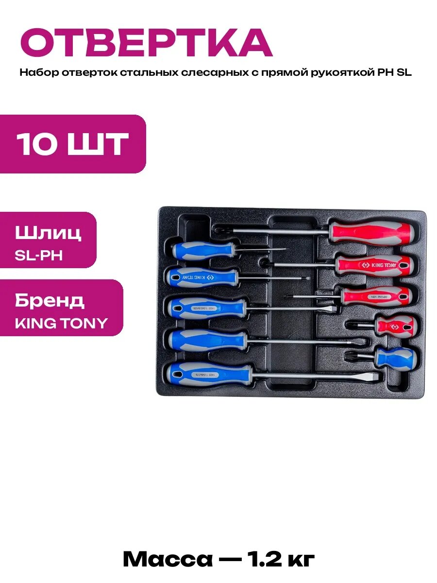 Инструмент для монтажа стальной со шлицами типа PH и Slotted