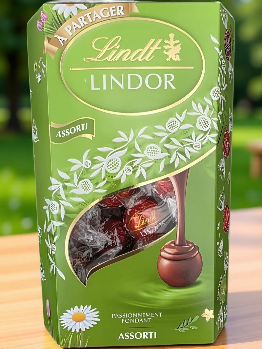 Конфеты Ассорти Линдт Линдор Lindt Lindor Assorti трюфели из молочного шоколада с изысканными начинками, 337 гр (Италия)