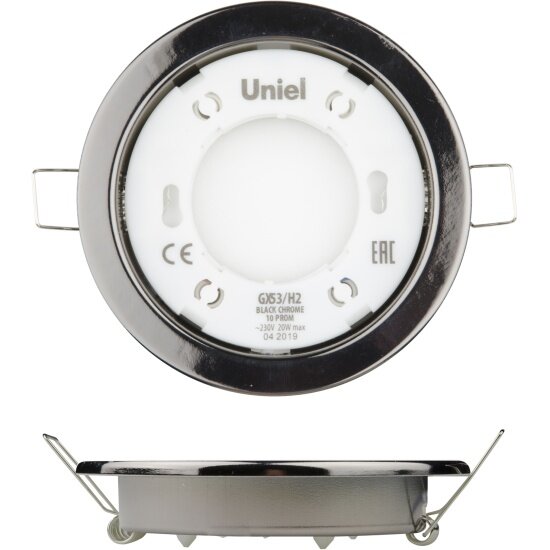 Встраиваемый светильник Uniel (UL-00005055) GX53/H2 Black Chrome 10 Prom
