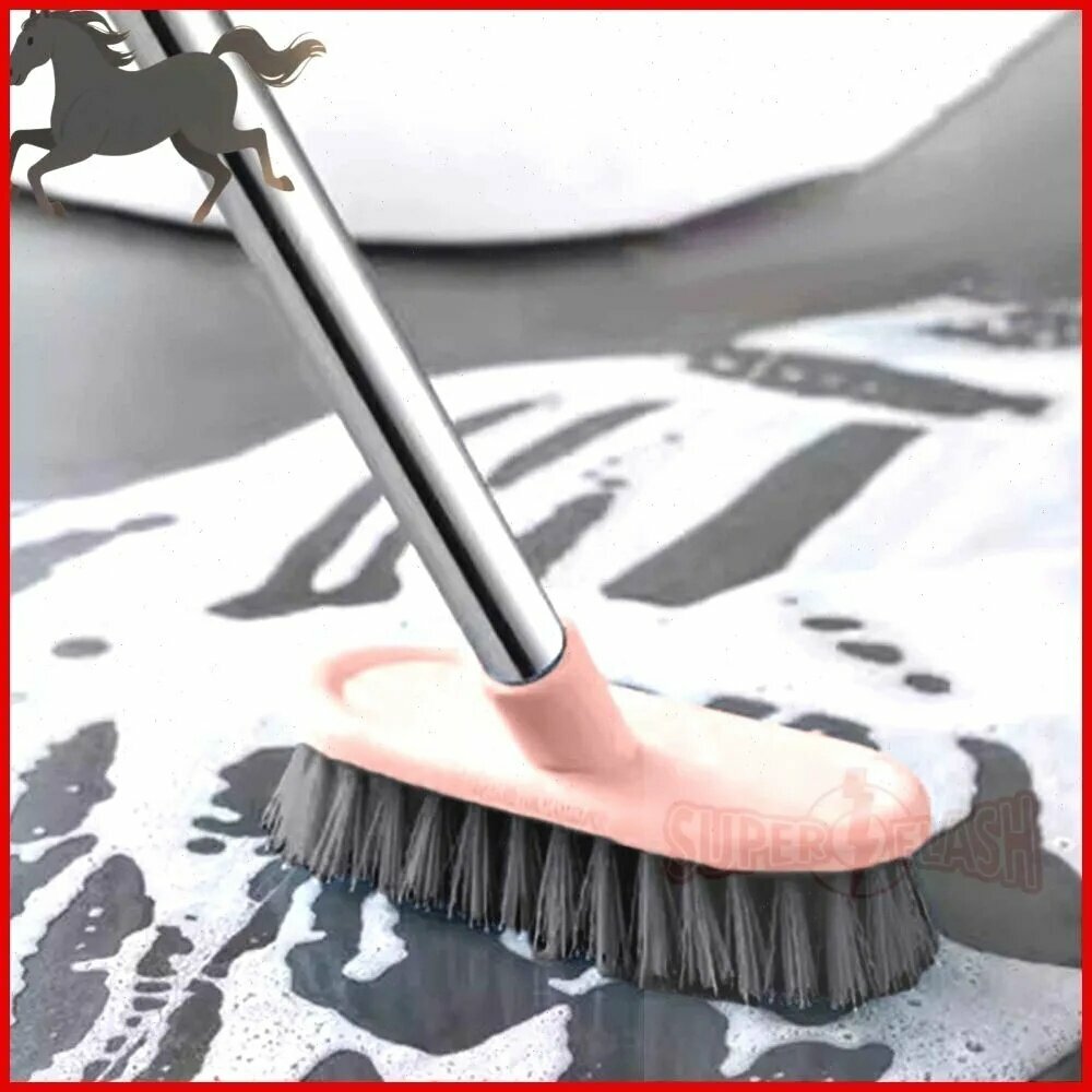 Палубная жесткая щетка шробер для уборки с черенком