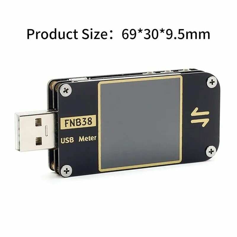 USB-тестер FNB38 измеритель тока и напряжения QC4 PD3.0 2.0 протокол быстрой зарядки