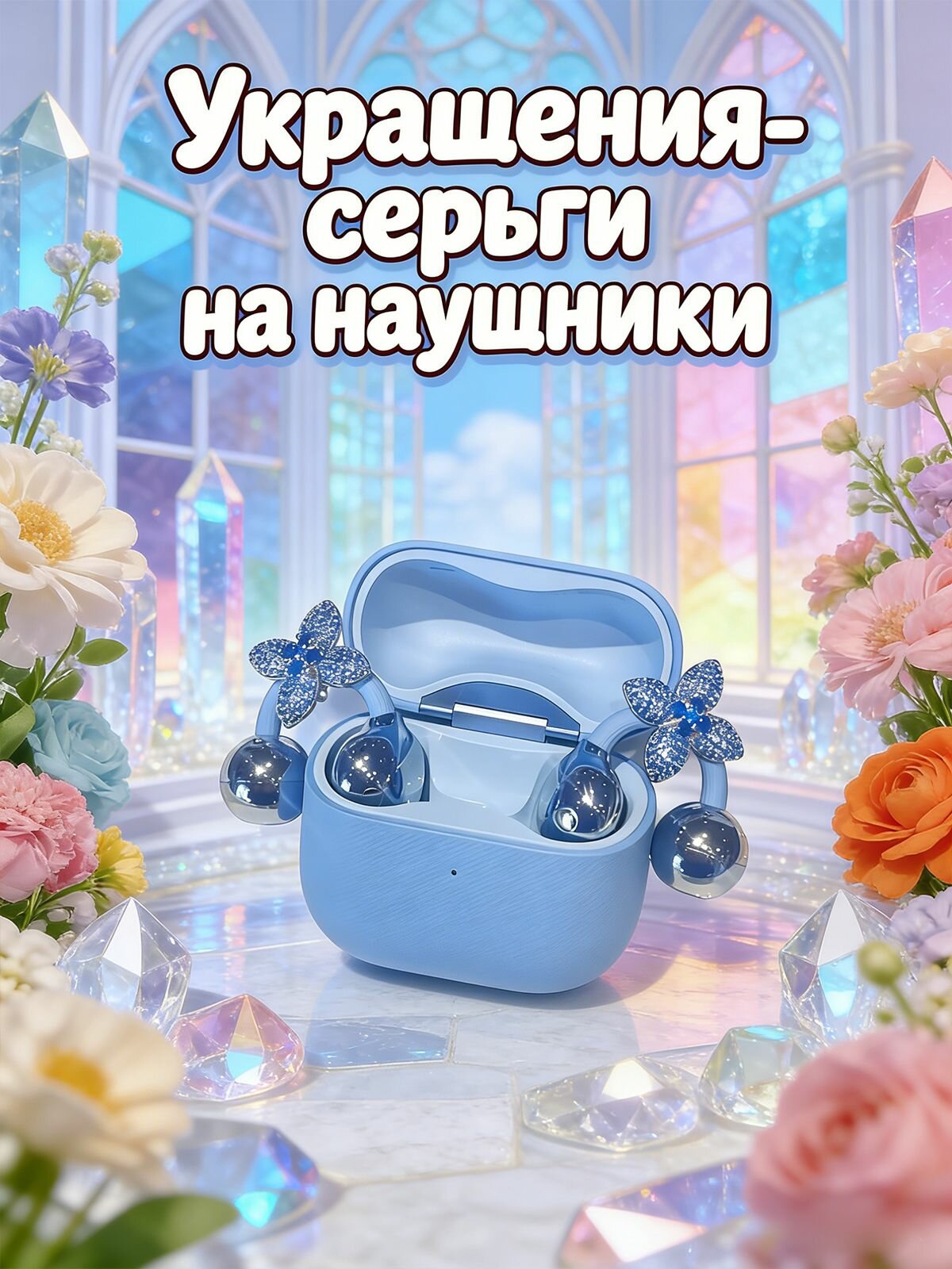 Украшения-серьги на наушники