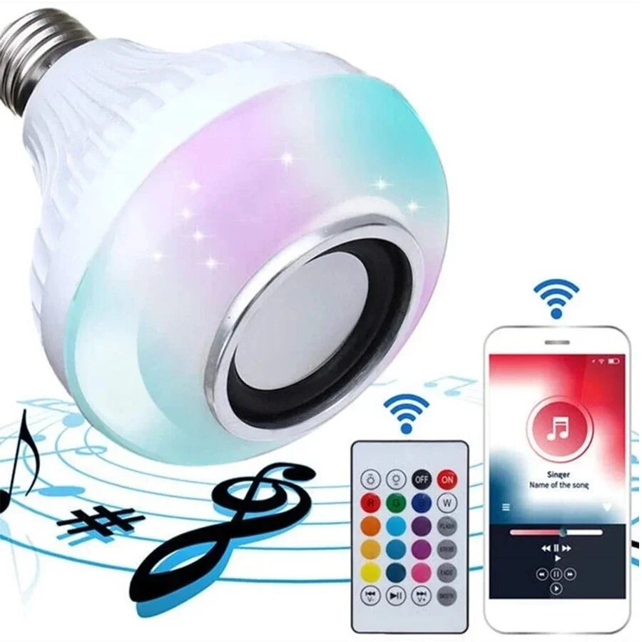 GGBEE RGB Белая Светодиодная Музыкальная Лампа