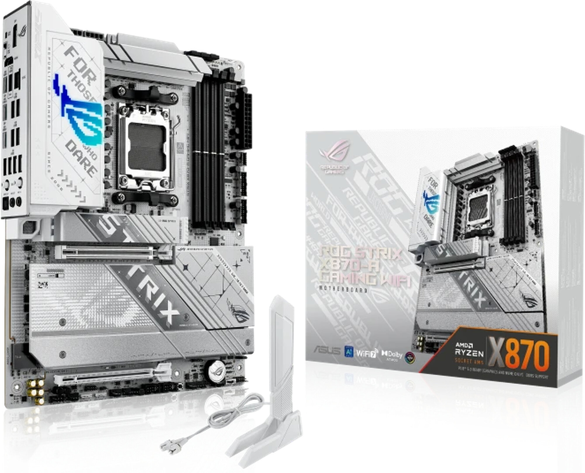 Материнская плата ASUS ROG STRIX X870-A GAMING WIFI (AM5/AMD X870/4xDDR5/2xPCI-Ex16/4xM.2/SB/Wi-Fi/BT/HDMI/ATX)