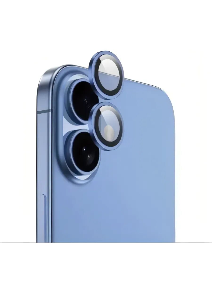 Защитные линзы на камеру для iPhone 16/16 Plus