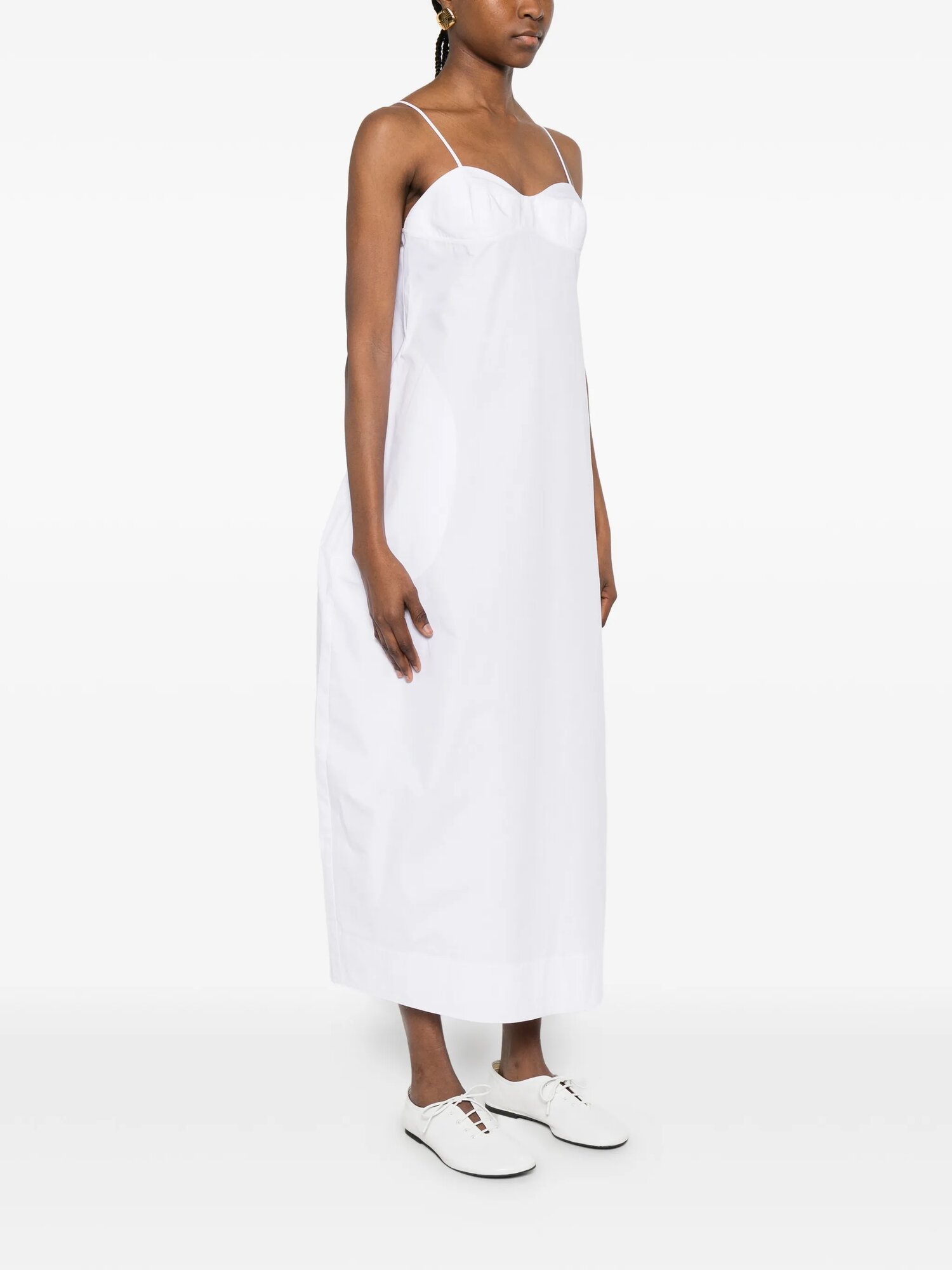 Платье ROHE Bustier voluminous maxi dress, размер 40, белый — фото 1