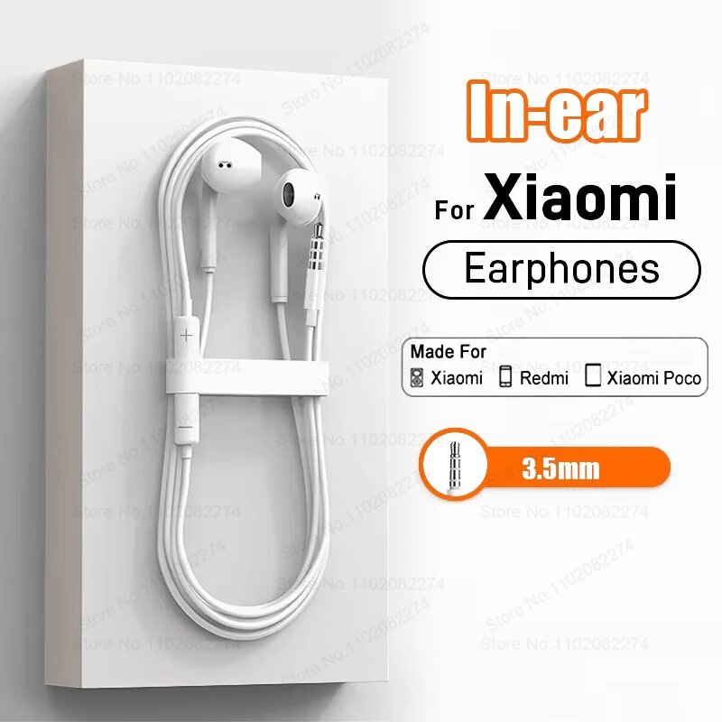 Проводные спортивные наушники Xiaomi Redmi OnePlus Samsung