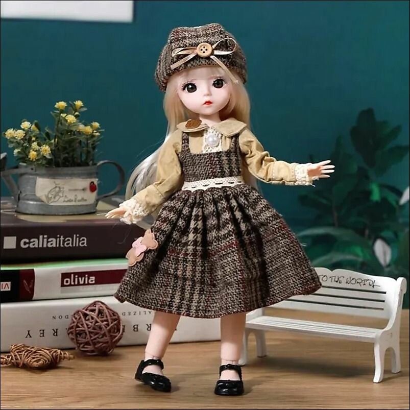Кукла BJD "Among Us", ABS-пластик, 30см, в свадебном платье, звук