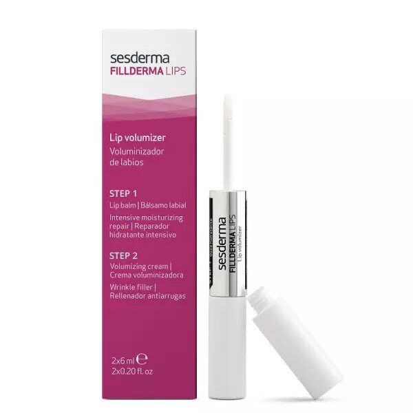 Система для увеличения объема губ SESDERMA FILLDERMA LIPS Lip volumizer бальзам 6мл, крем-активатор 6 мл