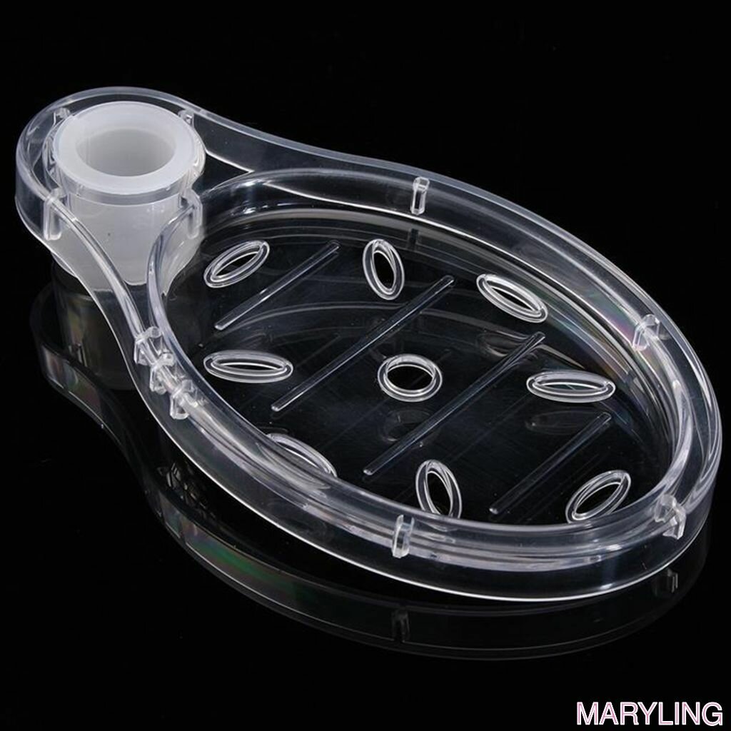 Мыльница для душа с подъемной планкой, овальная, пластиковая, для штанг 19-25 мм