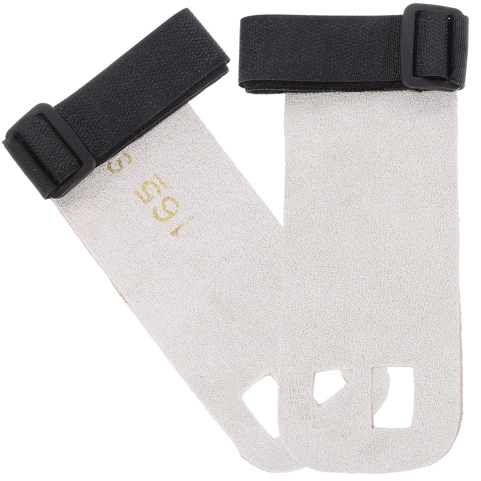 Серые кожаные напульсники для тяжелой атлетики и гимнастики с защитой кистей, 1 пар