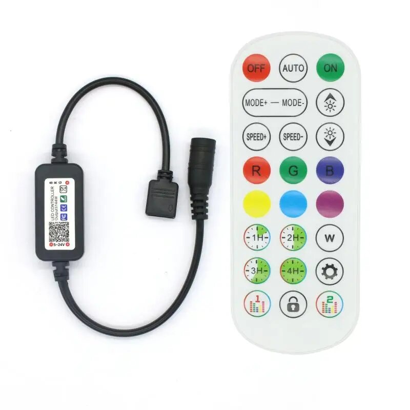RGB контроллер для светодиодной ленты Bluetooth Белый, 5V 24V DC B