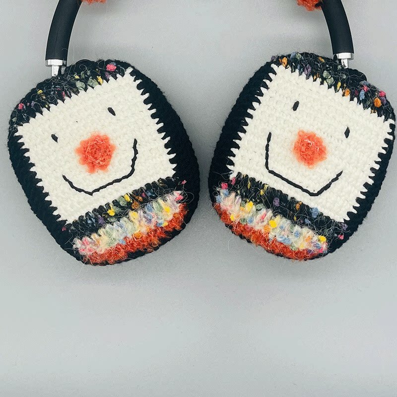 Премиум мягкий чехол из ручной вязки для Sony WH-1000XM5 с защитой наушников, комплект из 2 шт