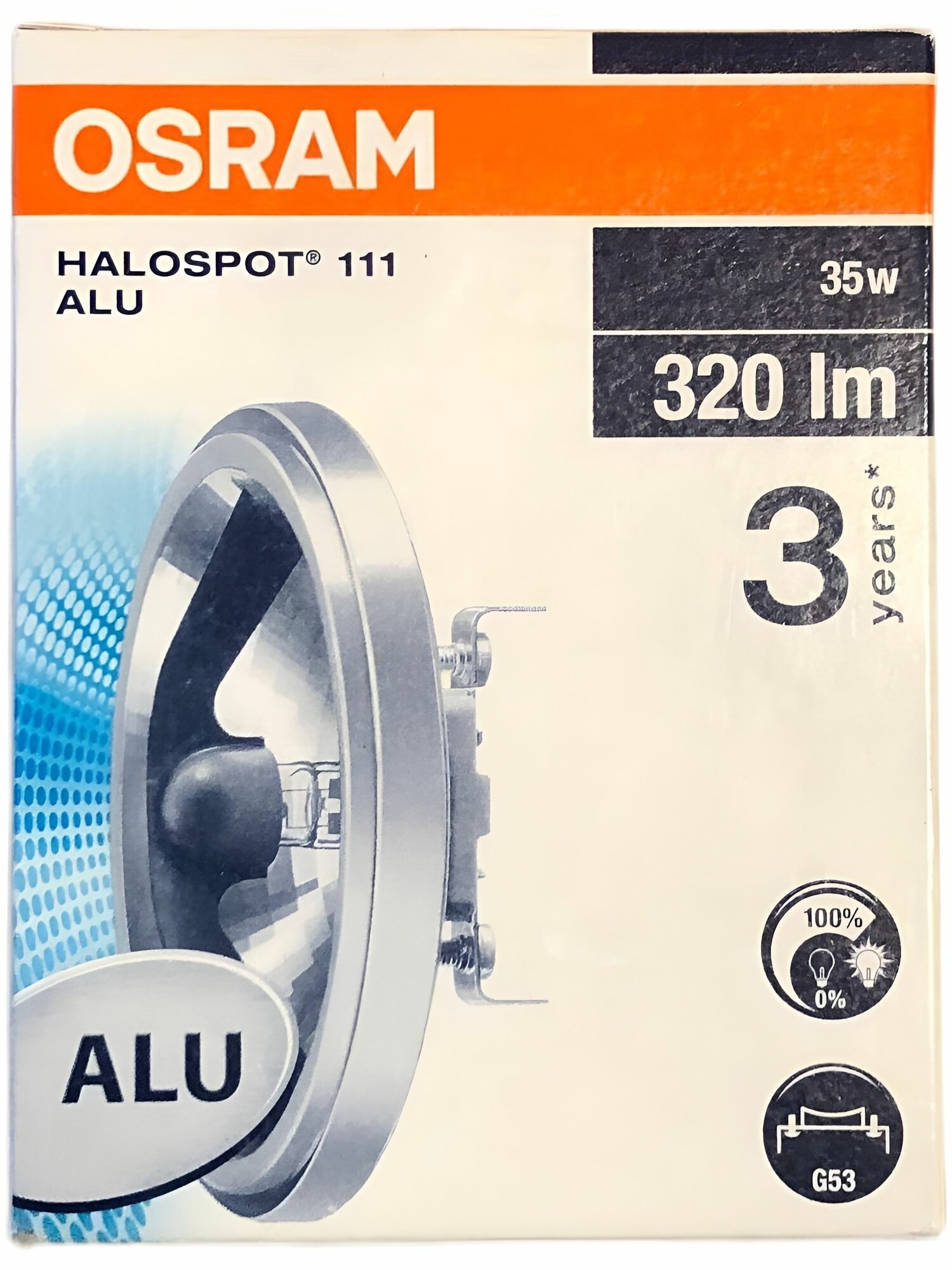 Лампа Osram 41832 FL Halospot 111 35W 12V угол рассеивания 24 градуса Словакия