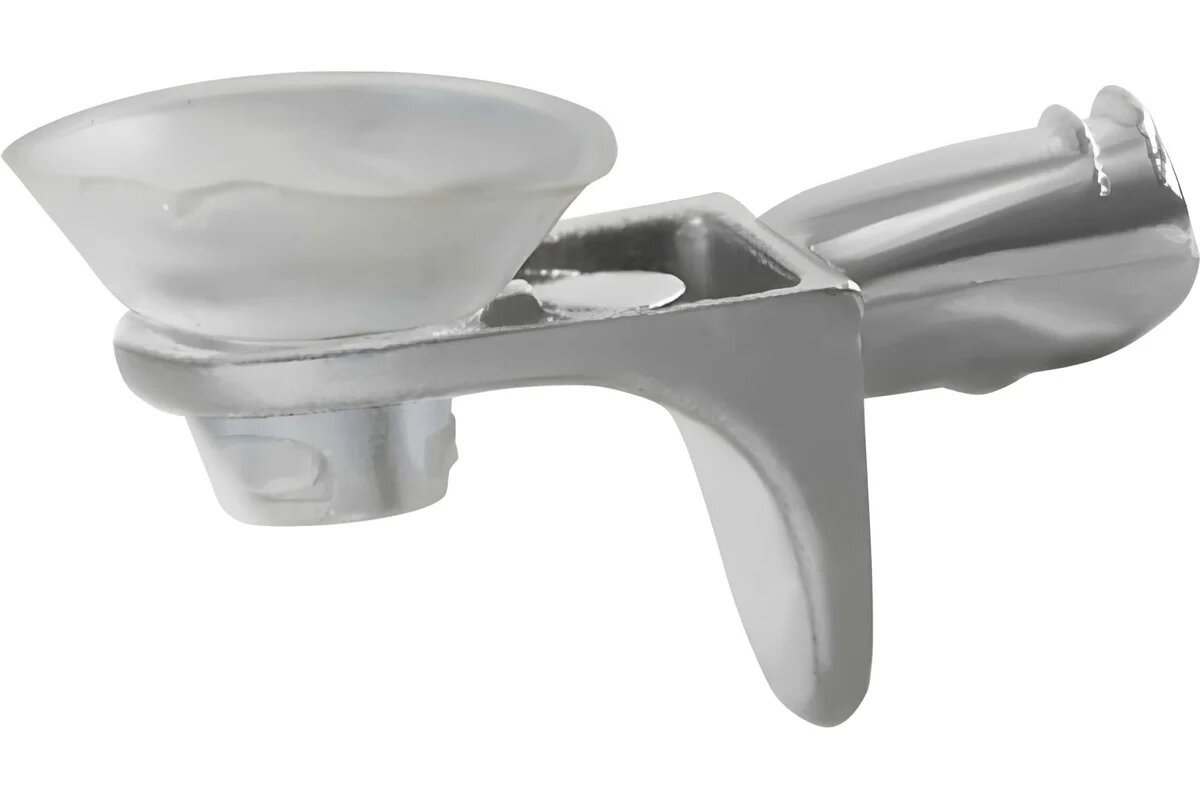 Полкодержатель Г‑образный STARFIX алюминий 5x8 мм с амортизатором для стеклянной полки