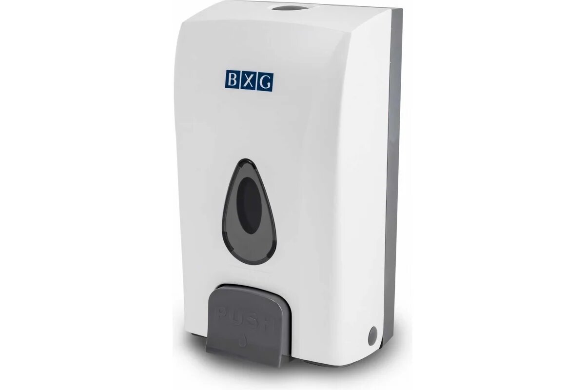 Дозатор для жидкого мыла BXG SD-1188 1 л из ABS‑пластика, белый, настенный, механический, с матовым покрытием и двойным резервуаром для лёгкой очистки.