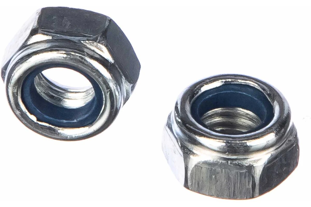 Gigant Гайка DIN985 самоконтрящаяся оцинкованная M6 200 шт, класс прочности 5.8, шаг резьбы 1 мм, размер под ключ 10 мм